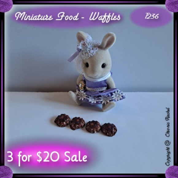 Toys | 4 Miniature Chocolate Waffles With Butter Maple Syrup | Poshmark